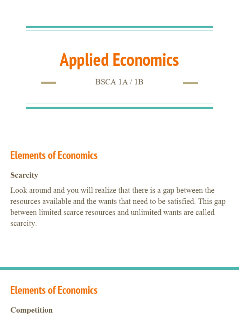 Elements of Economics | PDF | Finance & Money Management