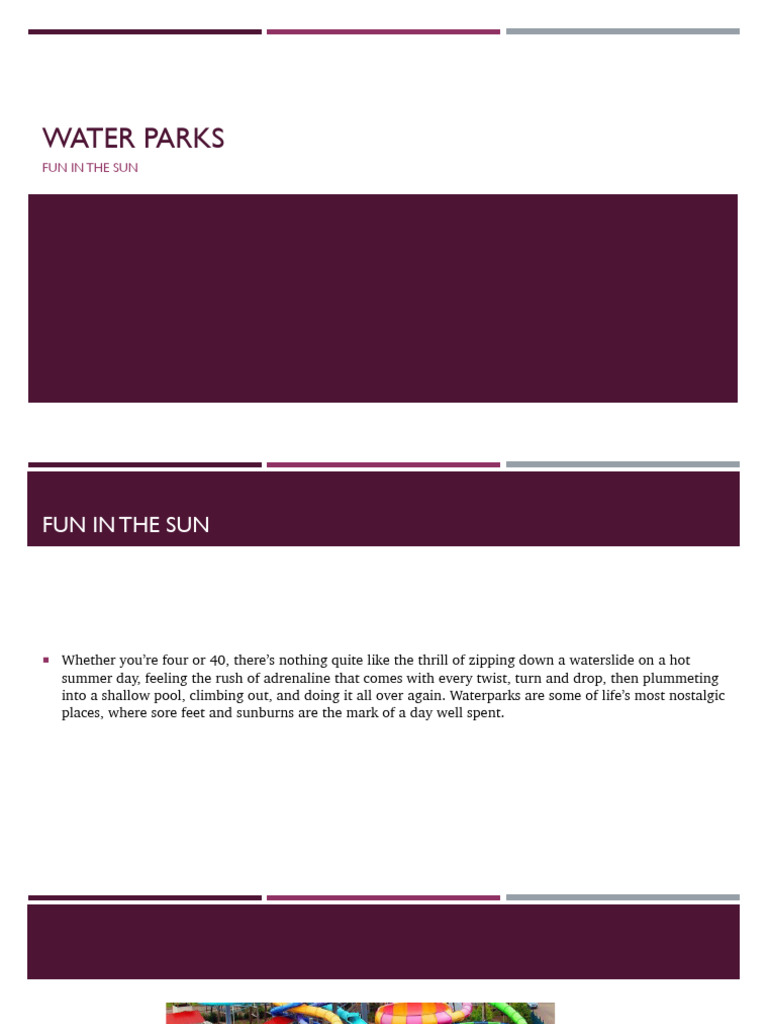 Water Parks | PDF | Cooking, Food & Wine