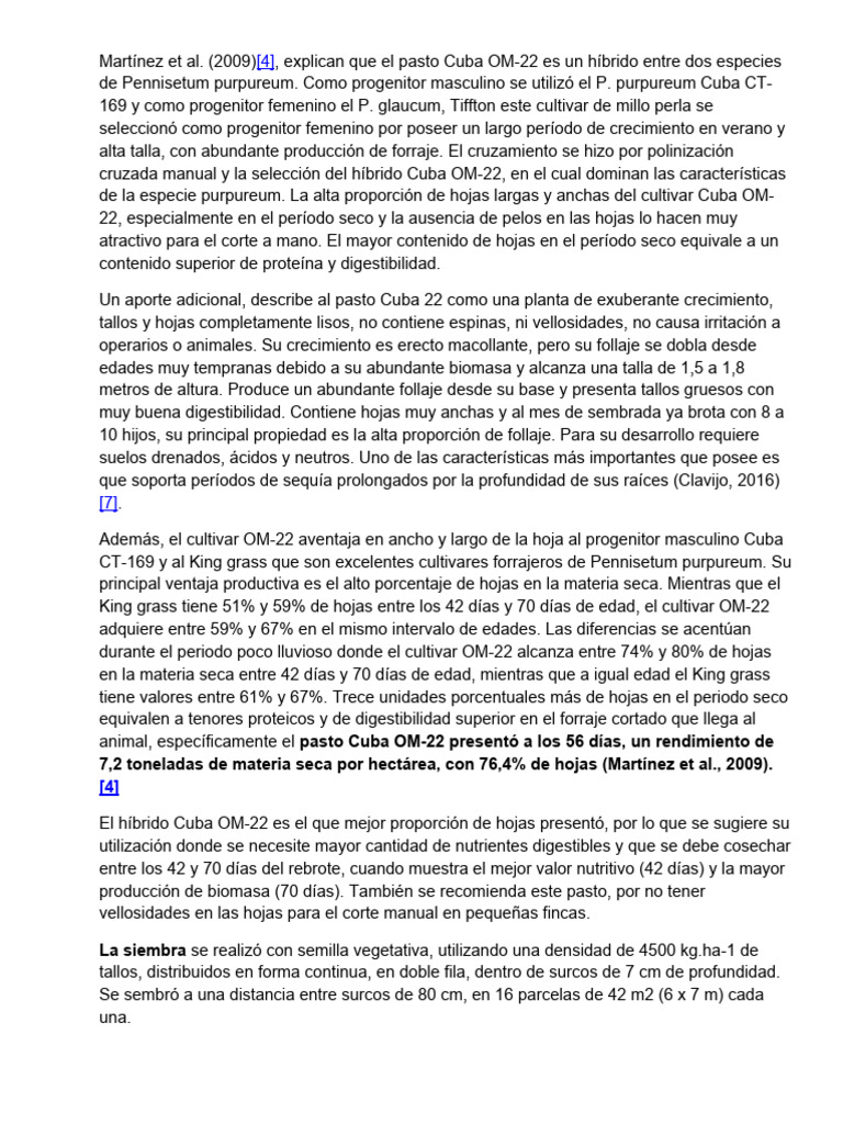 OM22. Pasto Cubano | PDF | Pasto | Hoja