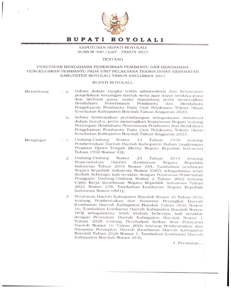 SK Bend UPT Dinkes 2023 | PDF