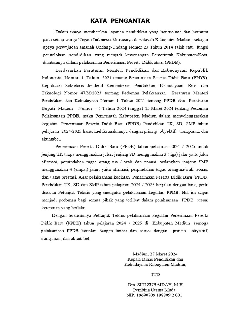 DAFTAR ISI PPDB 2024 | PDF