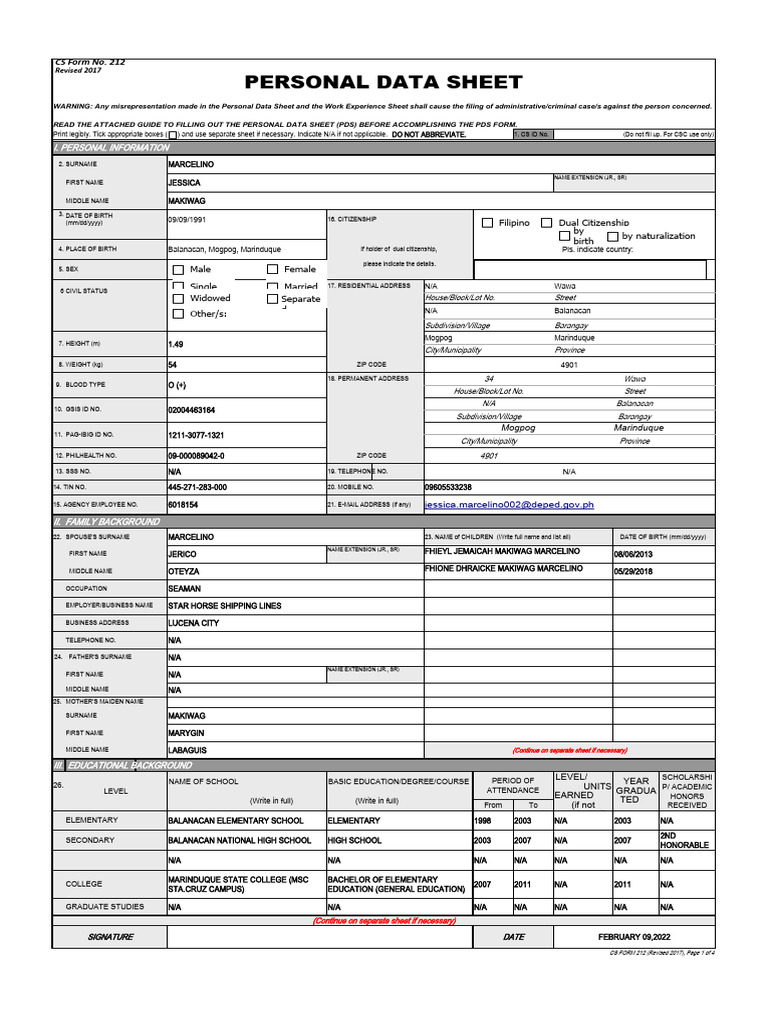 Pds Updated Maam Jes Edit 2022 | PDF