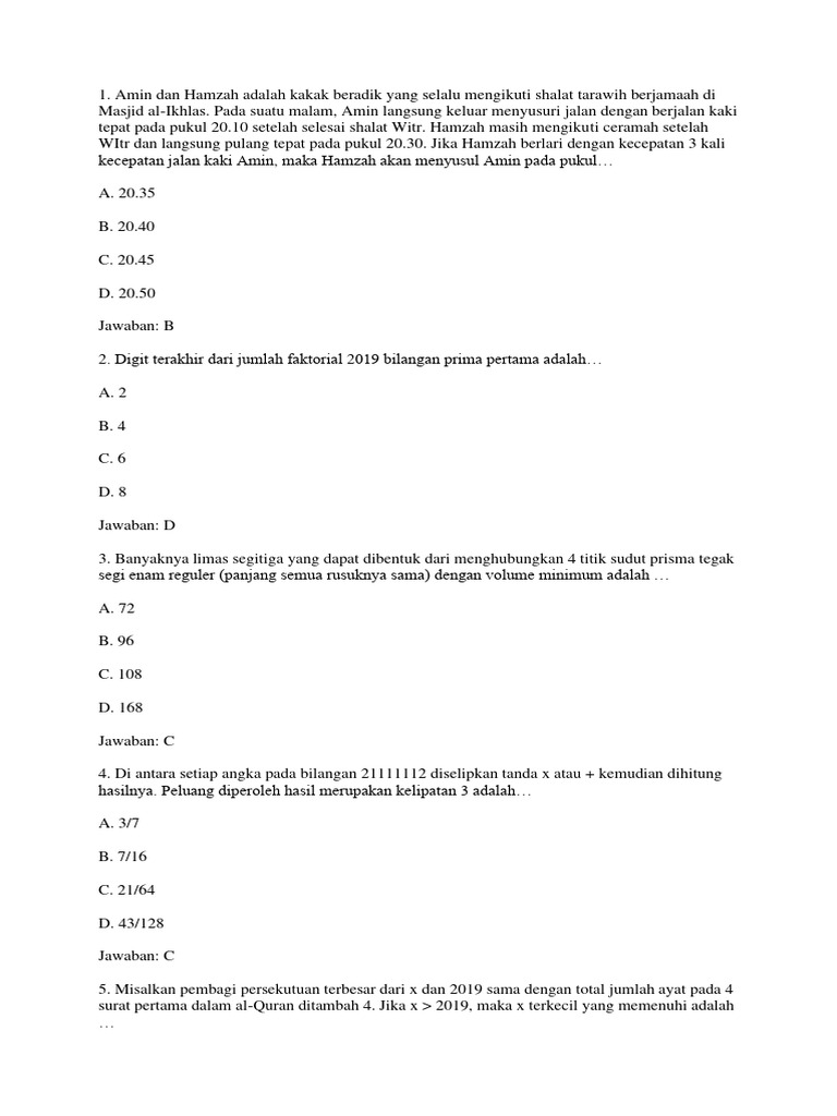 Soal Matematika | PDF
