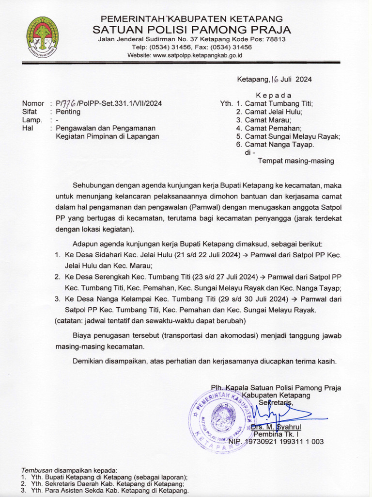 Pamwal Bupati KTP | PDF