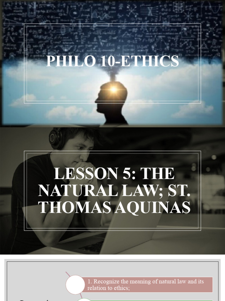 Lesson 5 | PDF | Thomas Aquinas | Natural Law