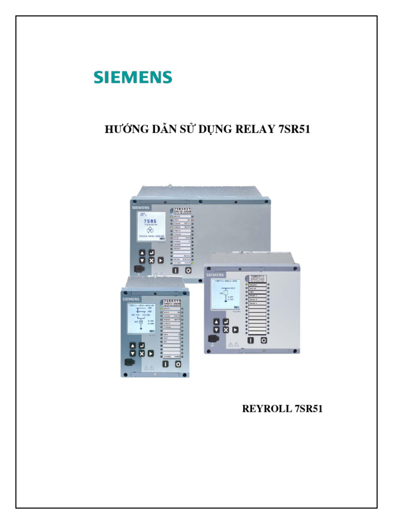 HDSD Relay Reyrolle 7SR51 | PDF