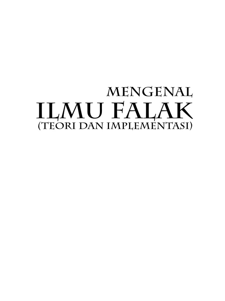 Mengenal Ilmu Falak | PDF