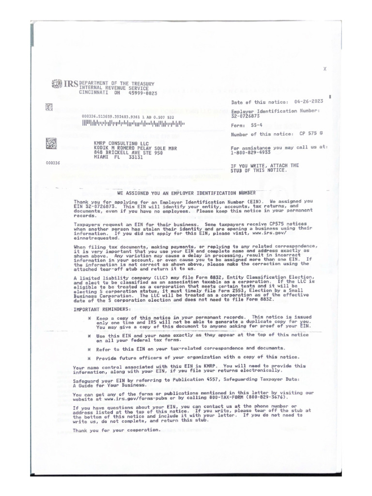 Irs Department of The Treasury | PDF