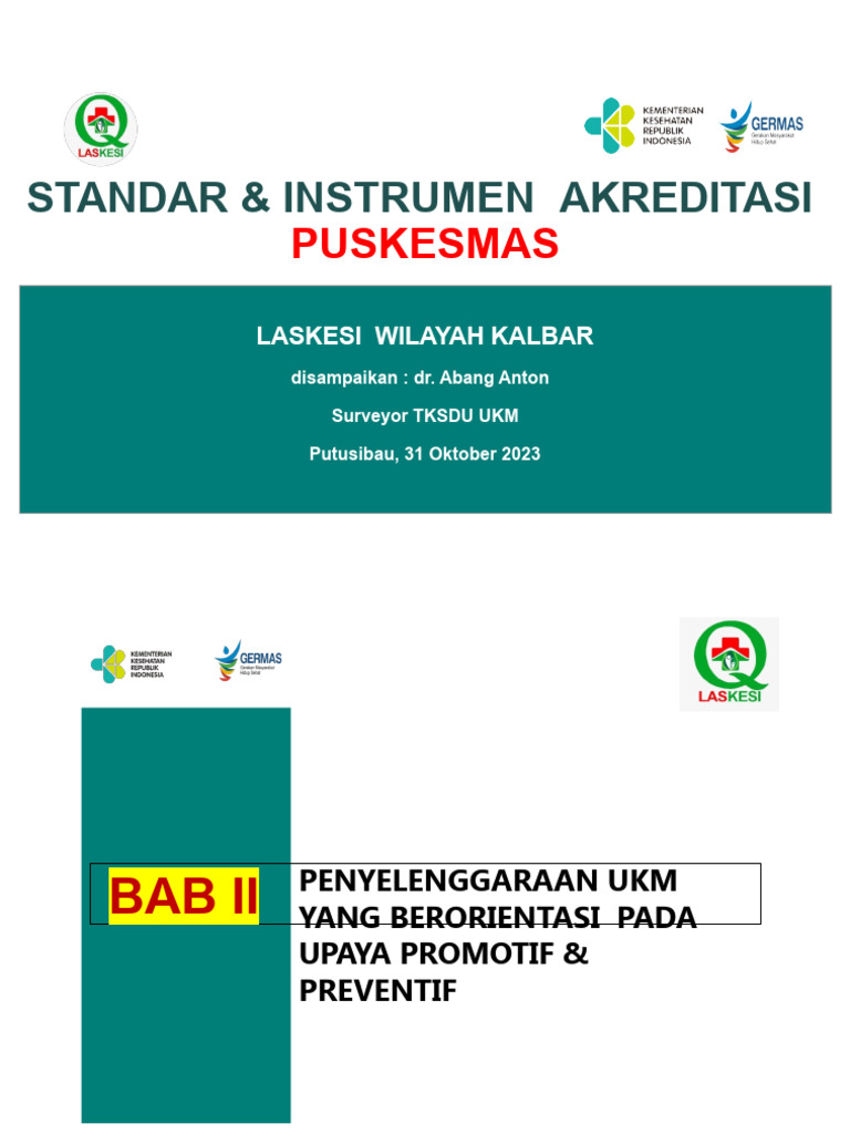 Akreditasi Puskesmas: Standar UKM | PDF