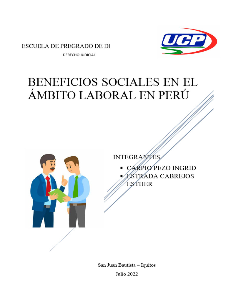 Beneficios Sociales Laboral | PDF | Derecho laboral | Seguro