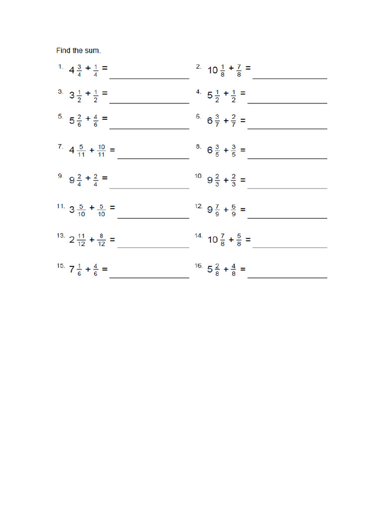 P3 Fractions 2 | PDF