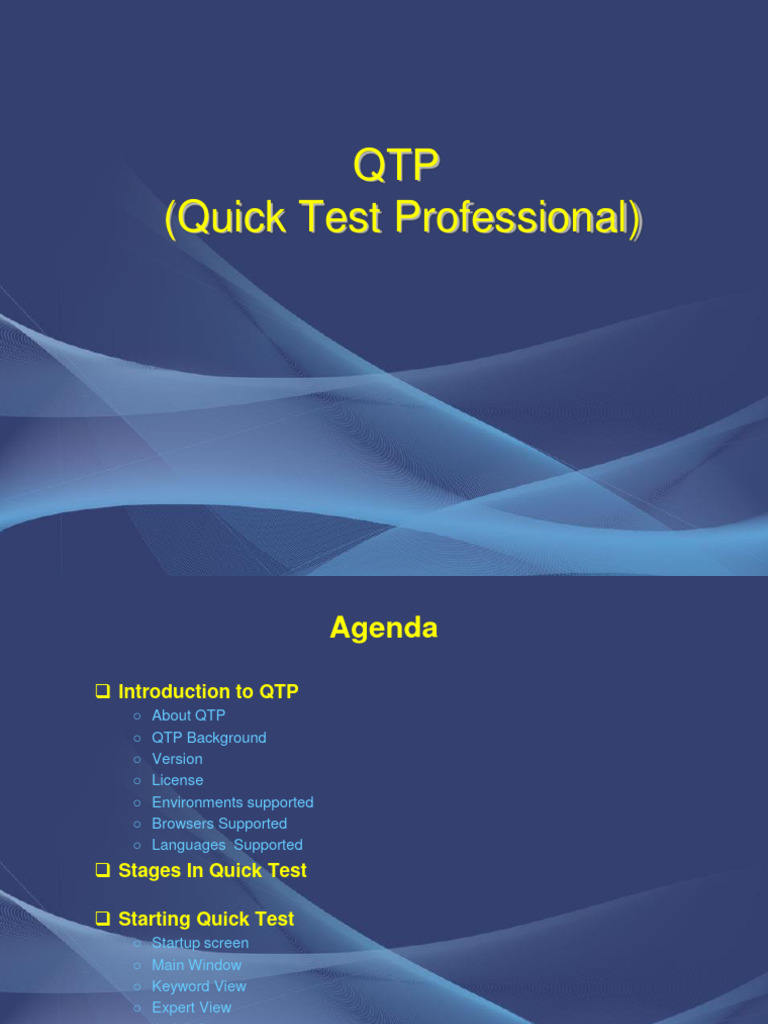 QTP Introduction | PDF | System Software | Computer Engineering