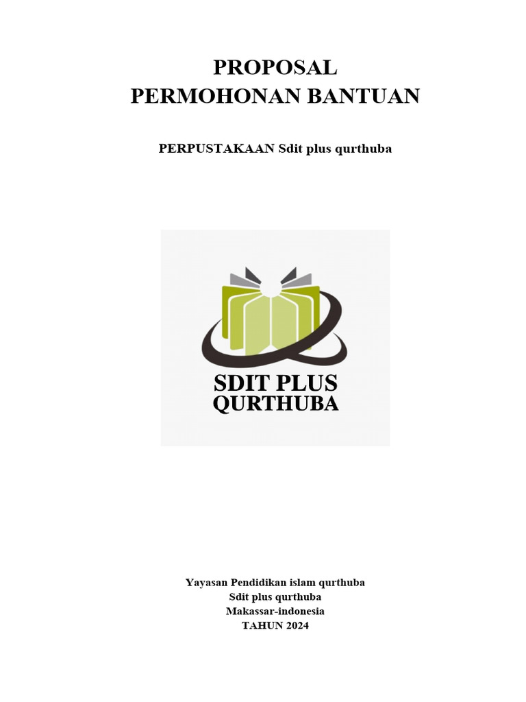 PROPOSAL Perpustakaan Sekolah | PDF