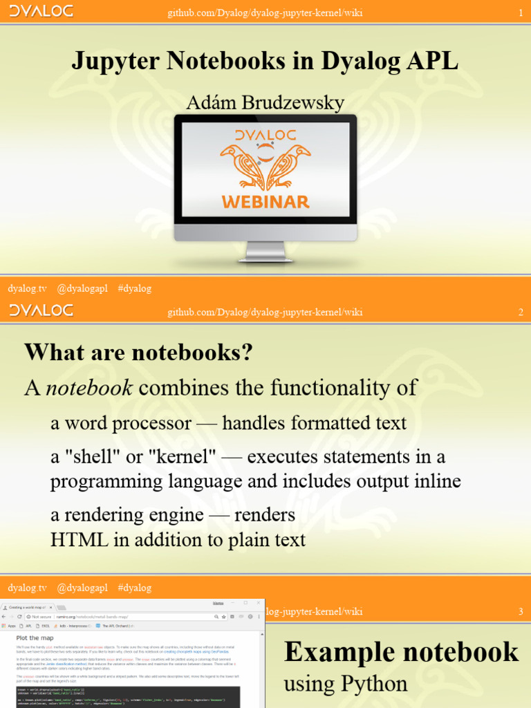 Webinar Jupyter Notebooks | PDF | Apl (Programming Language) | Computer Programming