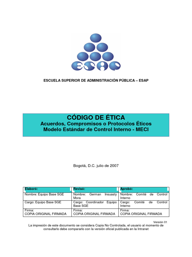 Cdigo de Tica | PDF | Institución | Educación más alta