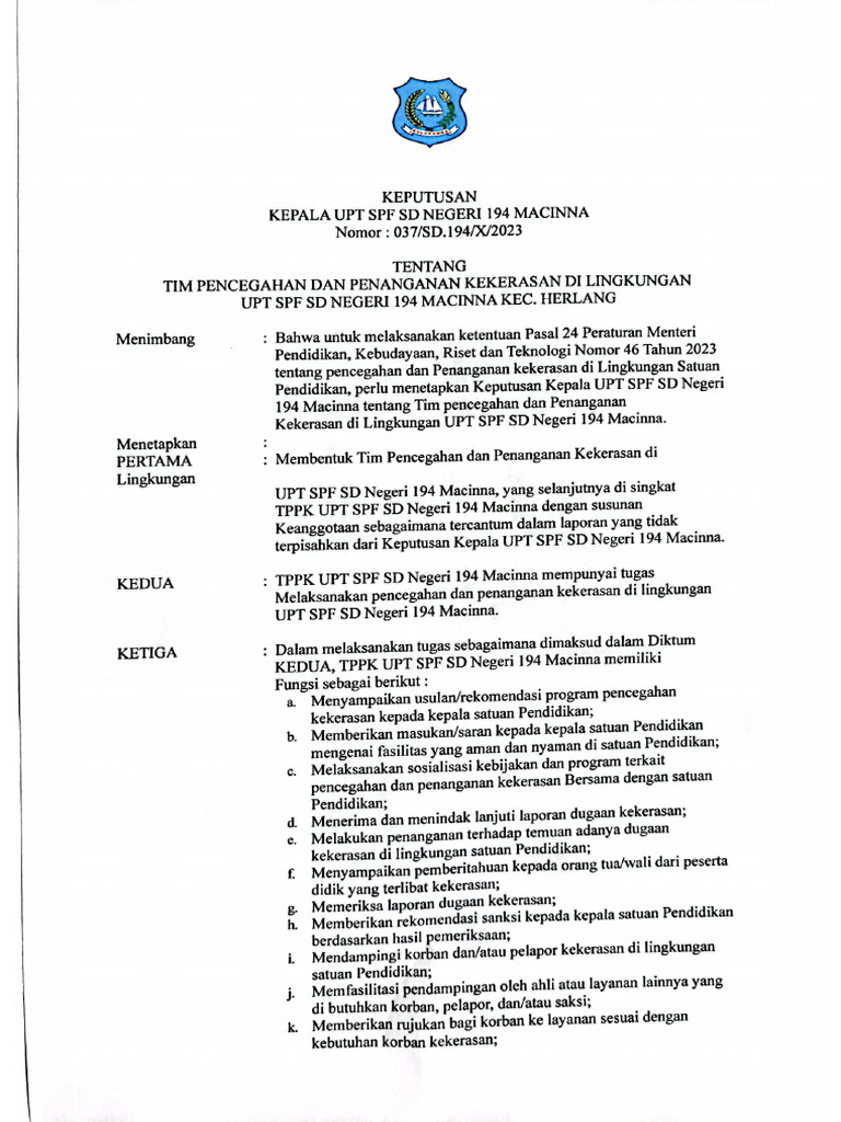 SK TPPK SDN 194 MACINNA | PDF