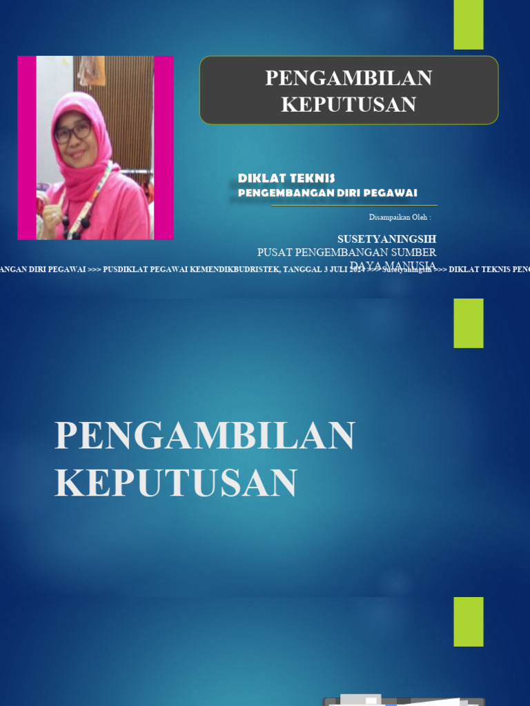 Pengambilan Keputusan PDP Sesuai Modul | PDF