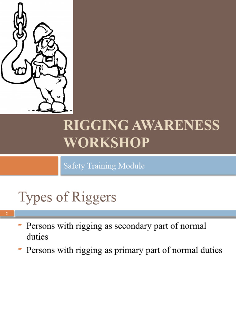 Rigging Safety Training Workshop Guide | PDF | Rope | Wire