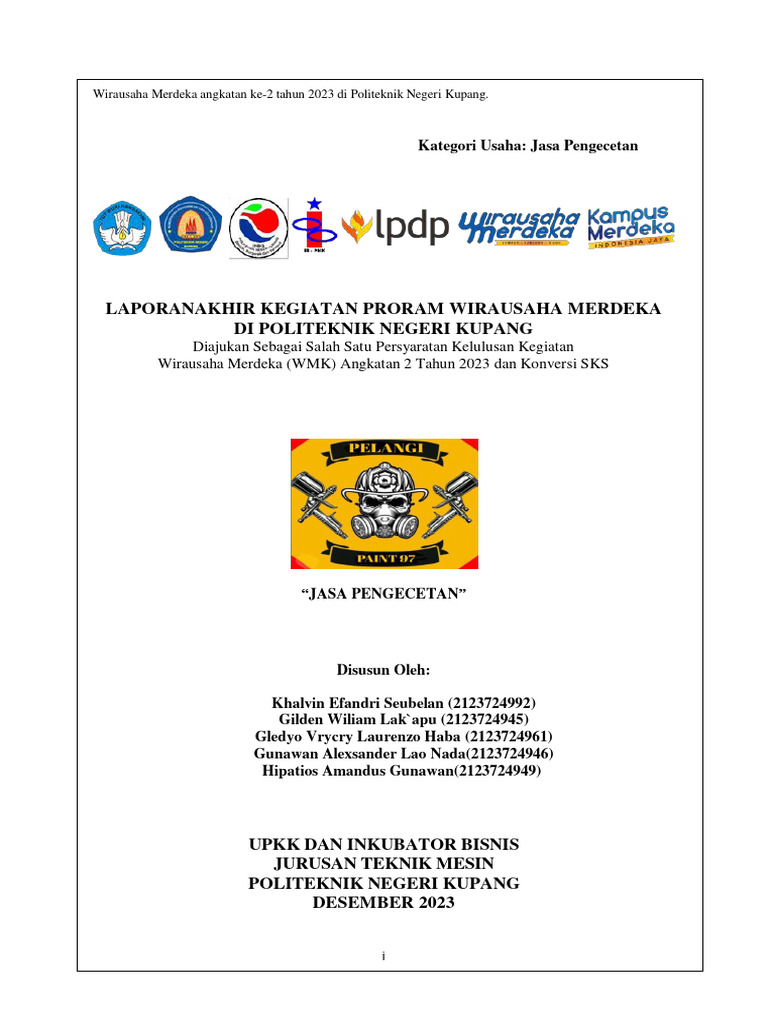 Laporan Wirausaha Merdeka 2023 | PDF