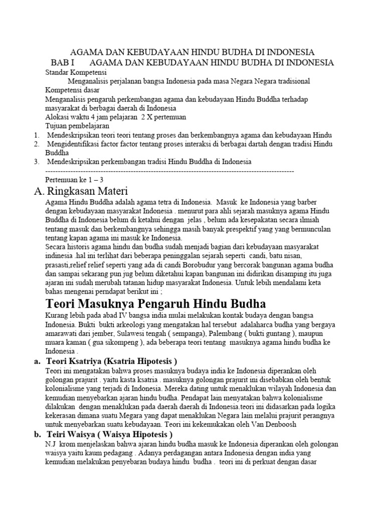 Agama Dan Kebudayaan Hindu Budha Di Indonesia | PDF | Agama & Spiritualitas