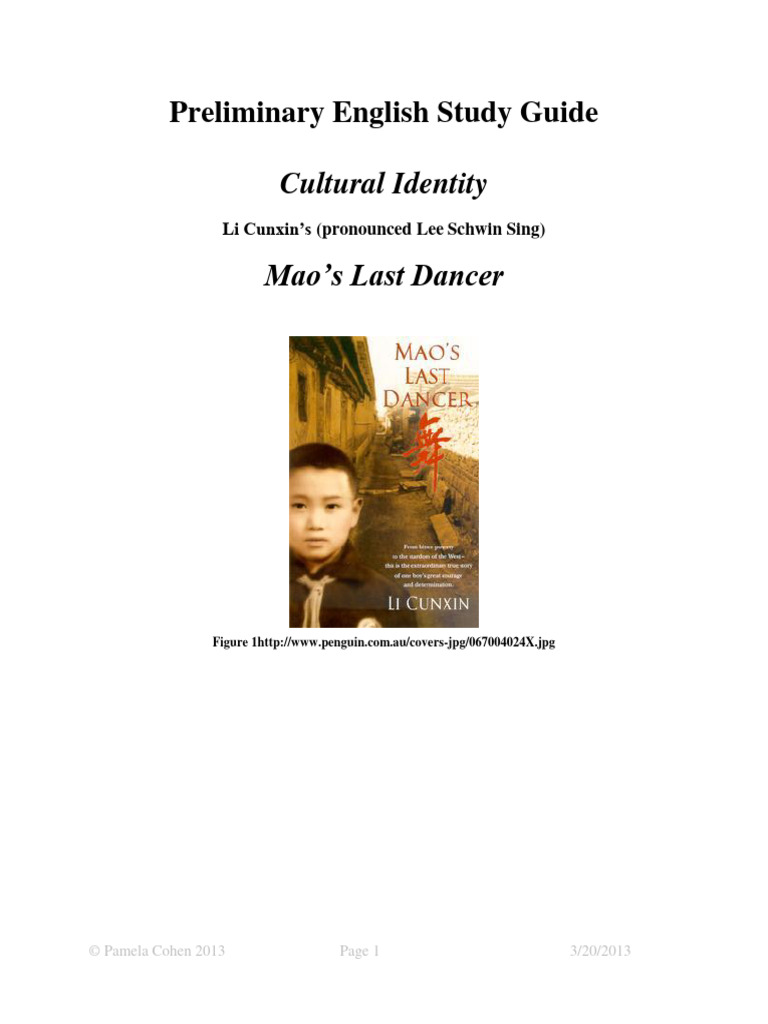 Preliminary English Study Guide Mao's Last Dancer | PDF | Identity ...