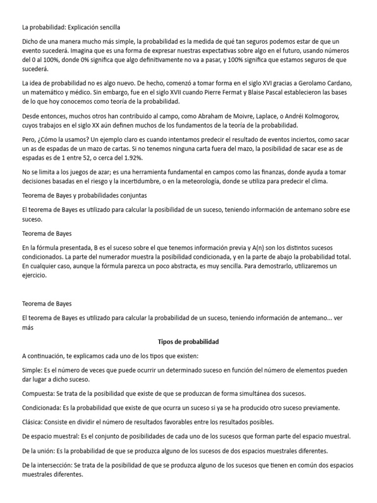 Introducción a la probabilidad básica | PDF | Probabilidad | Muestreo ...