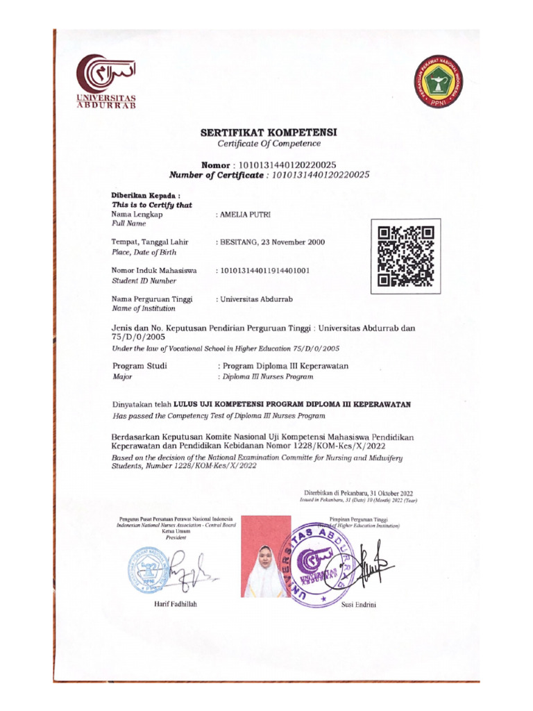 Sertifikat Kompetensi | PDF