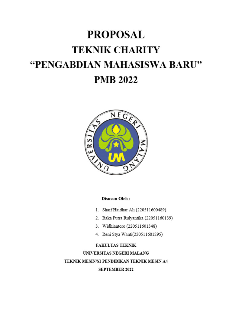 Pengabdian Mahasiswa Baru 2022 PMB | PDF | Seni