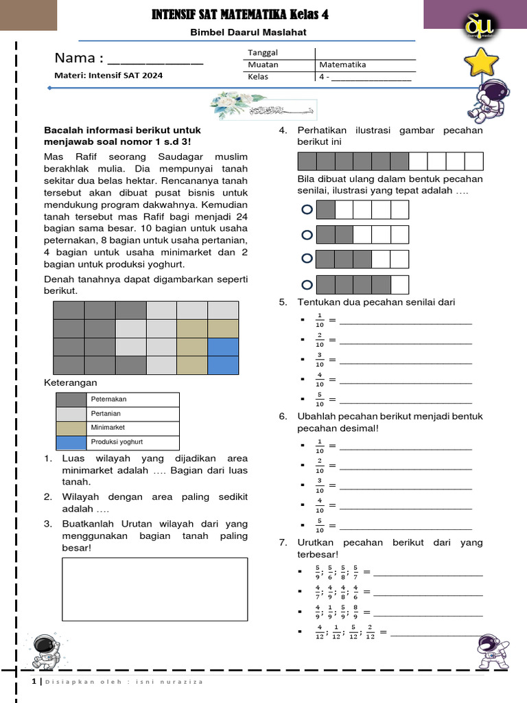 Intensif SAT MTK Kelas 4 | PDF