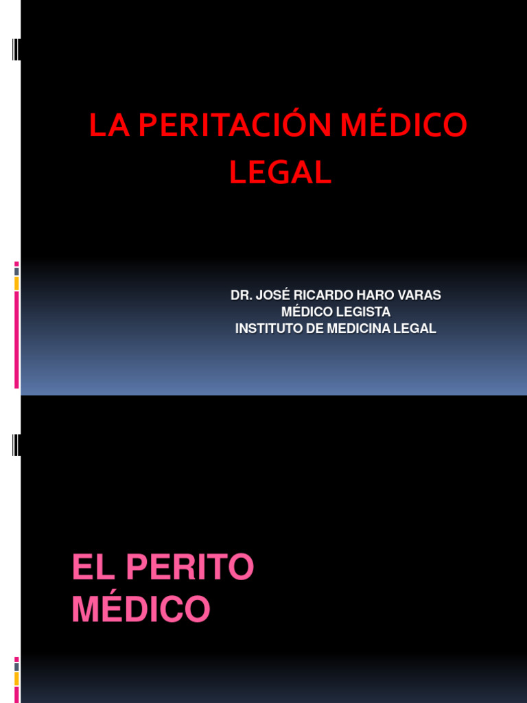 Peritaje Médico-Legal: Proceso y Funciones | PDF | Testigo experto ...