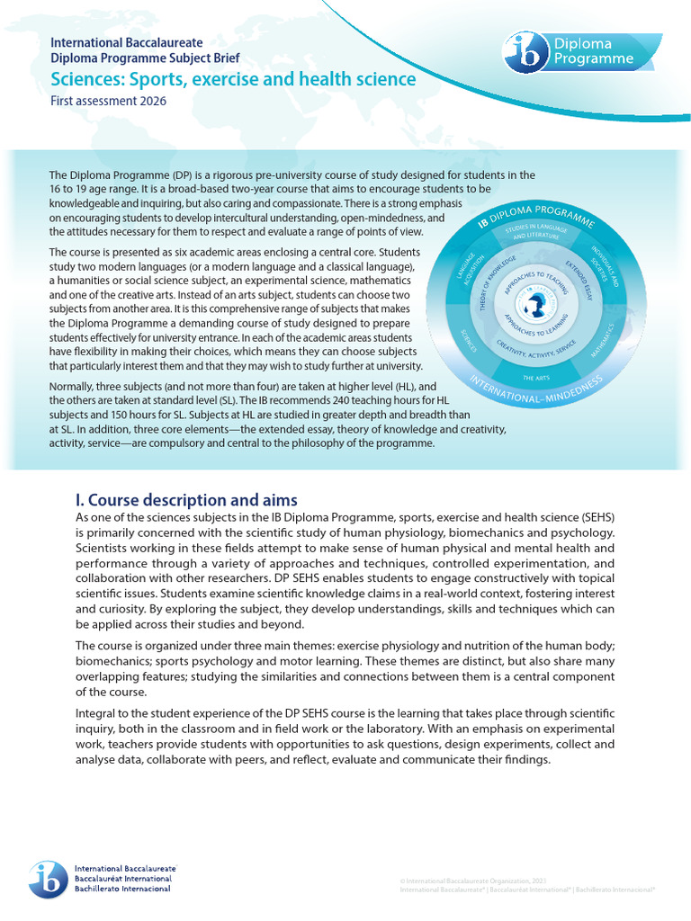 IBDP PE Sports-Exercise-Health-Science-September-Session-En | PDF ...