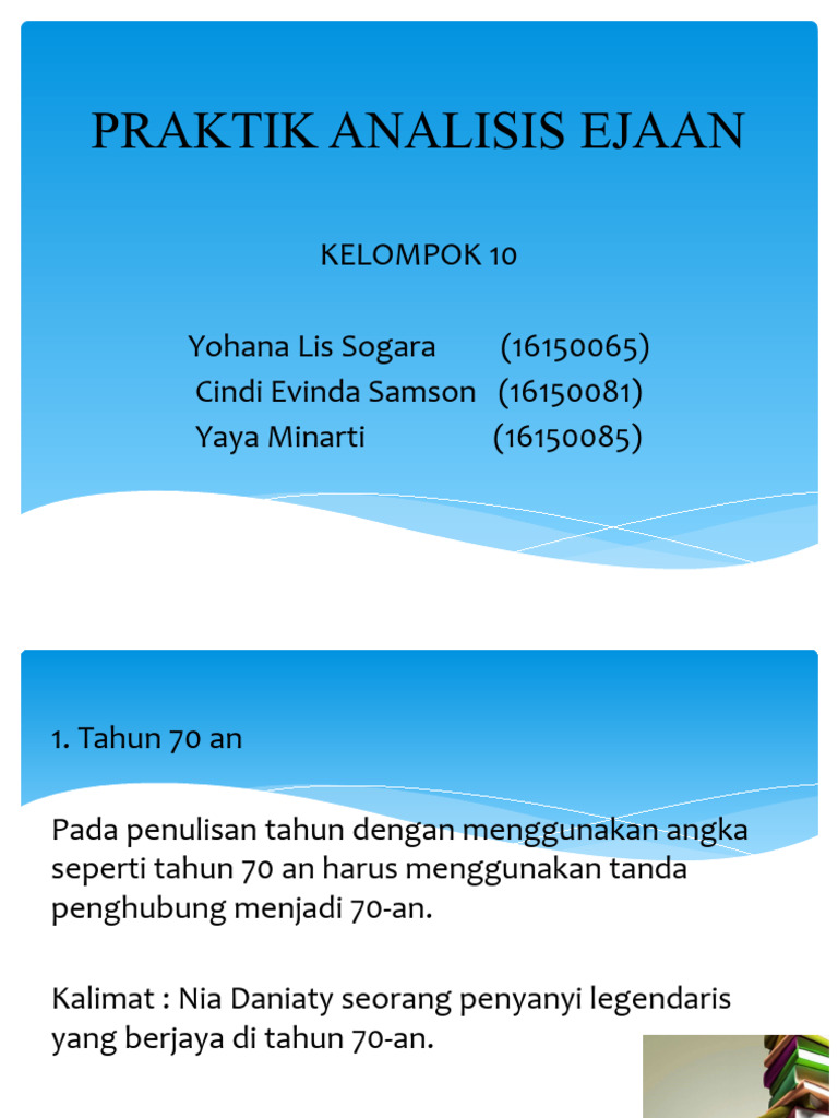 PRAKTIK ANALISIS EJAAN - Bindo | PDF | Kajian Bahasa Asing