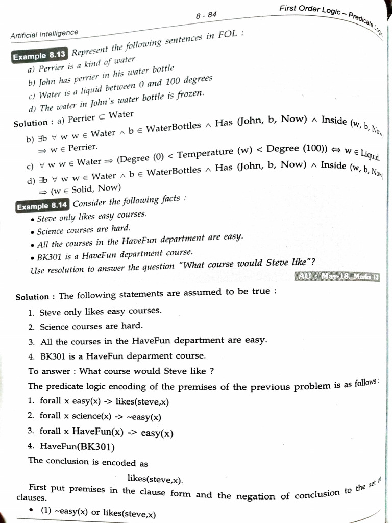 Ai Unit 3 Chapter 8 Missing Part | PDF