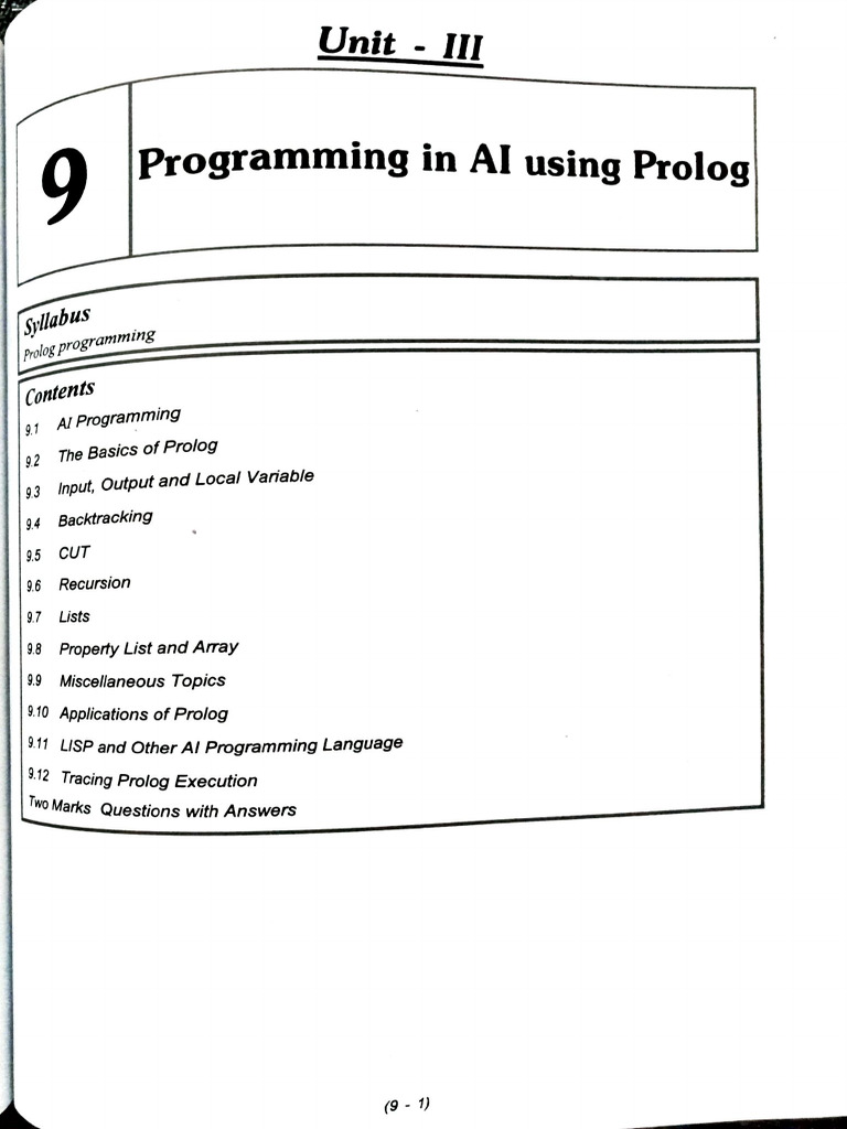 Ai Unit 3 Chapter 9 Part 1 (1-26) | PDF