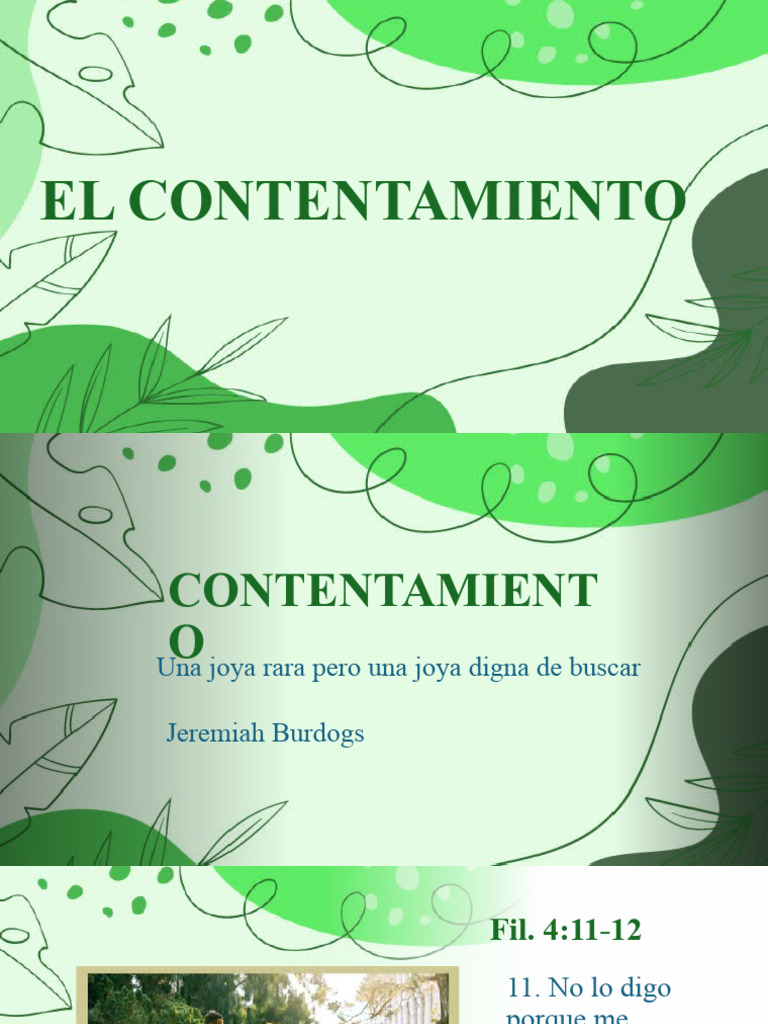Presentacion El Contentamiento Actualizado | PDF