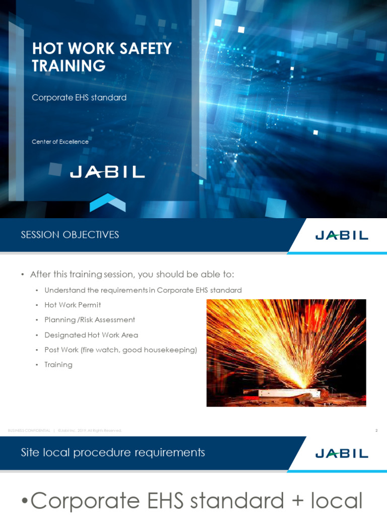 Corporate EHS Standard-Hot Work-Training | PDF | Metalworking | Soldering