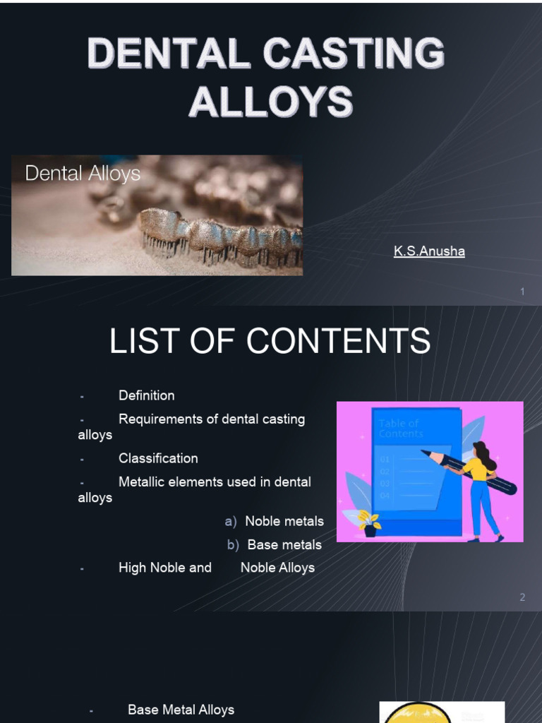 Dental Casting Alloys | PDF | Titanium | Metals