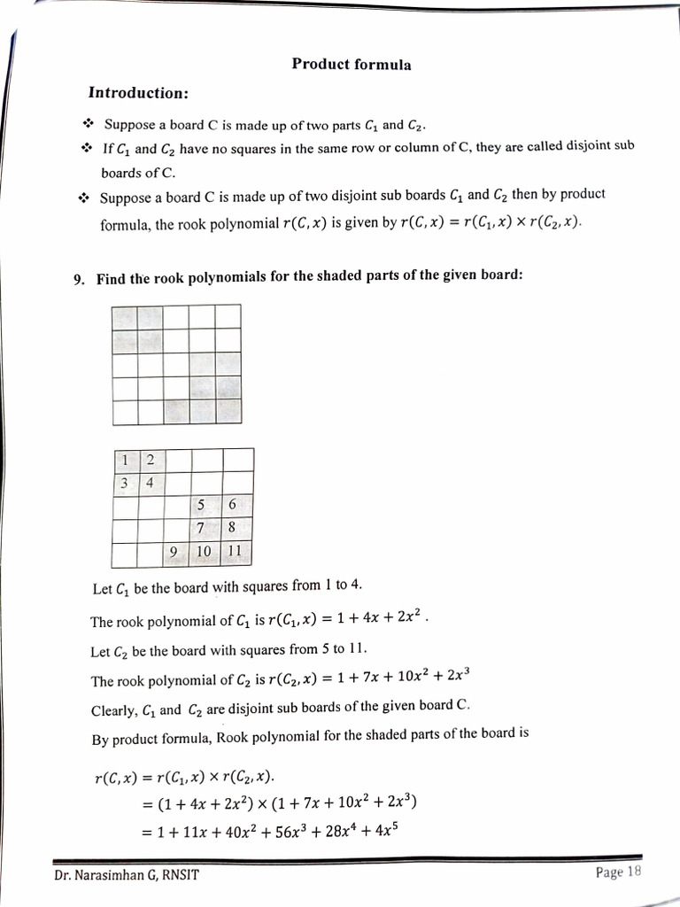 Product Formula Problems | PDF