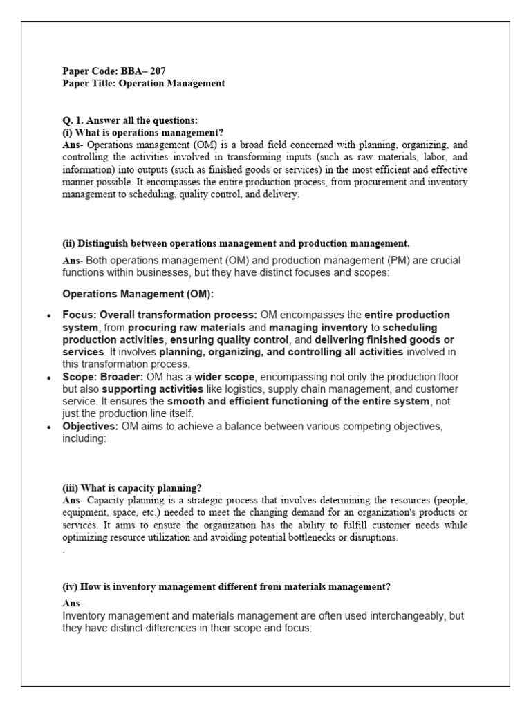7 Operation Management | PDF | Occupational Safety And Health ...