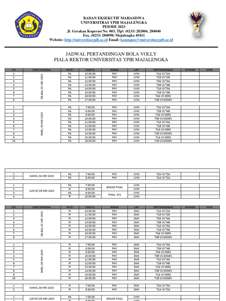 Format Pertandingan Volly | PDF