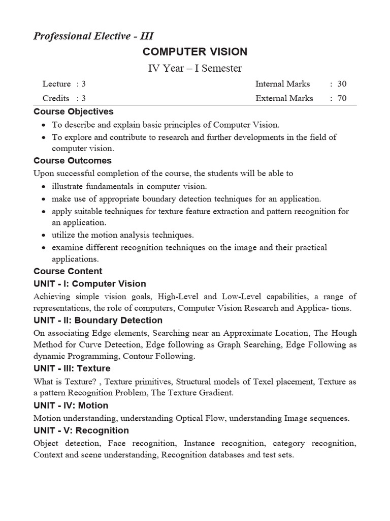 Computer Vision | PDF Computer Vision | PDF