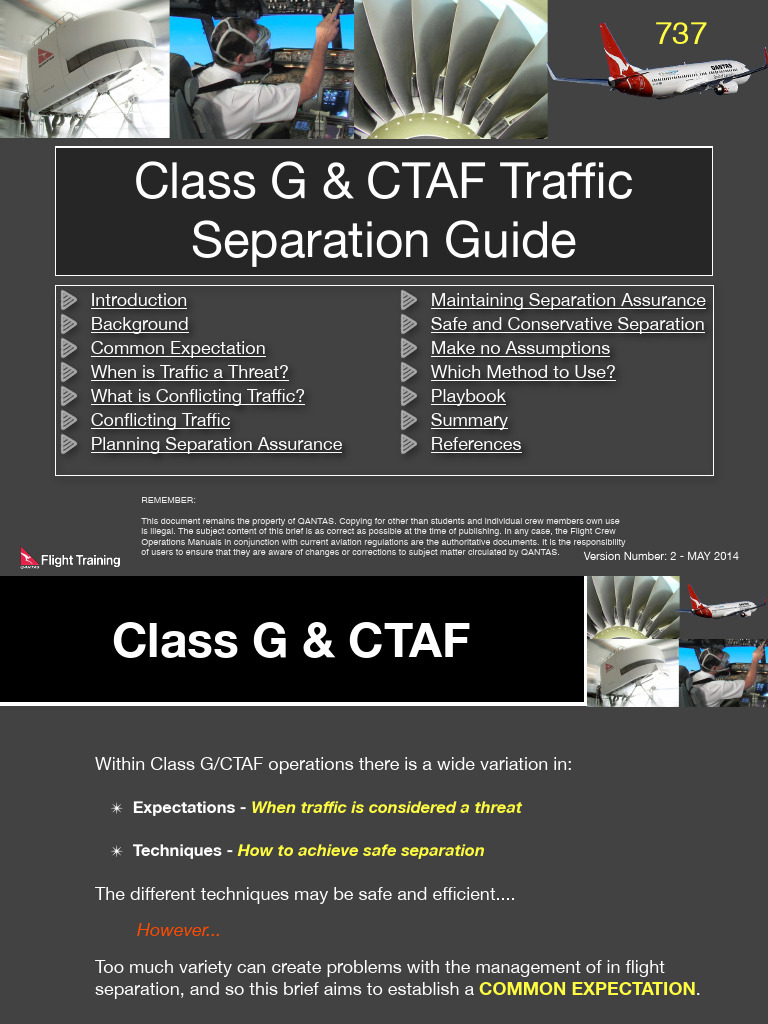 Class G and CTAF Traffic Separation Guide | PDF | Air Traffic Control ...