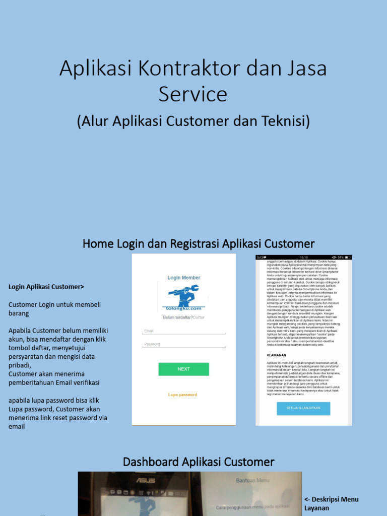Portofolio Aplikasi Kontraktor Dan Jasa Service | PDF
