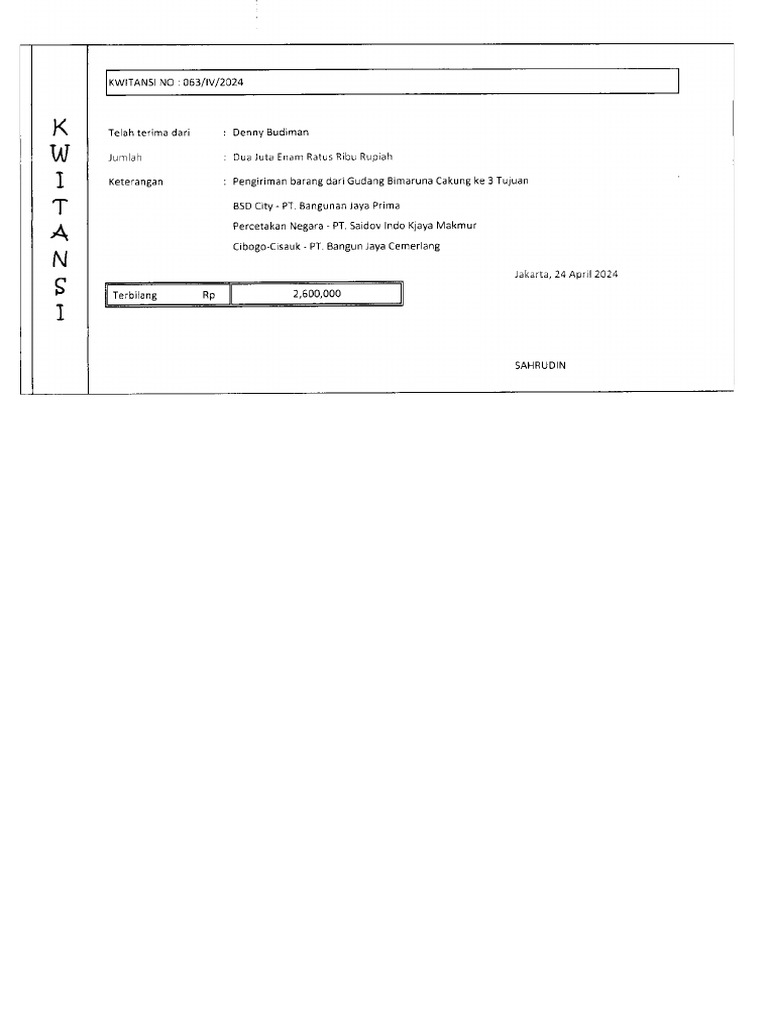 KWITANSI | PDF