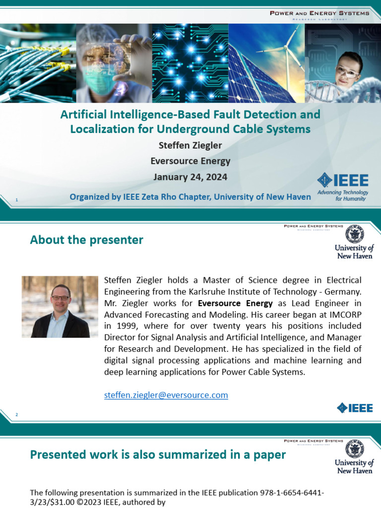 Ieee Zeta Rho Chapter Artificial Intelligence Based Fault Detection