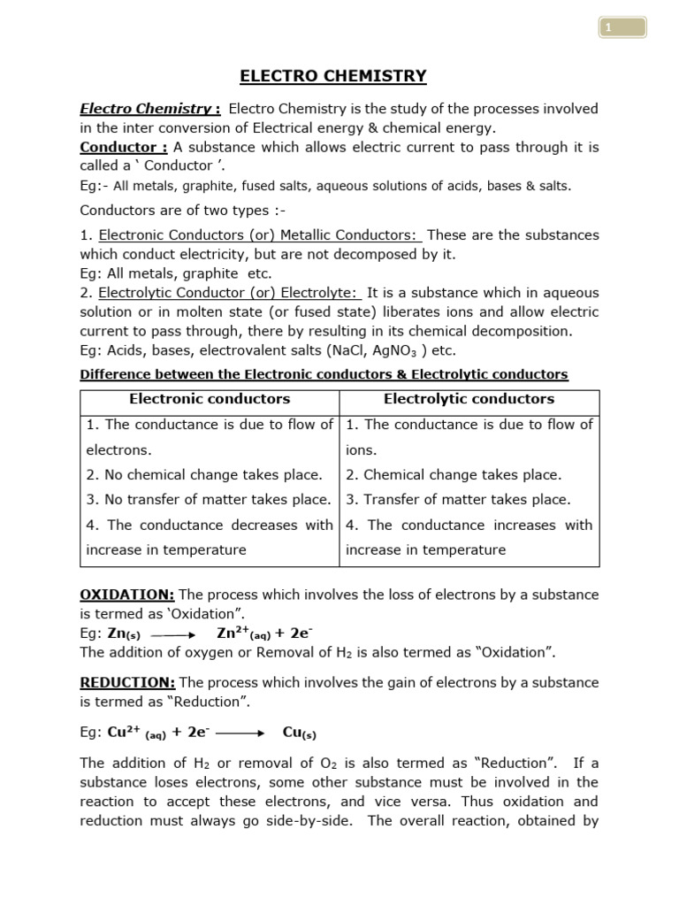 Electrochemistry & Battery Chemistry-Mod. | PDF | Electrochemistry | Redox