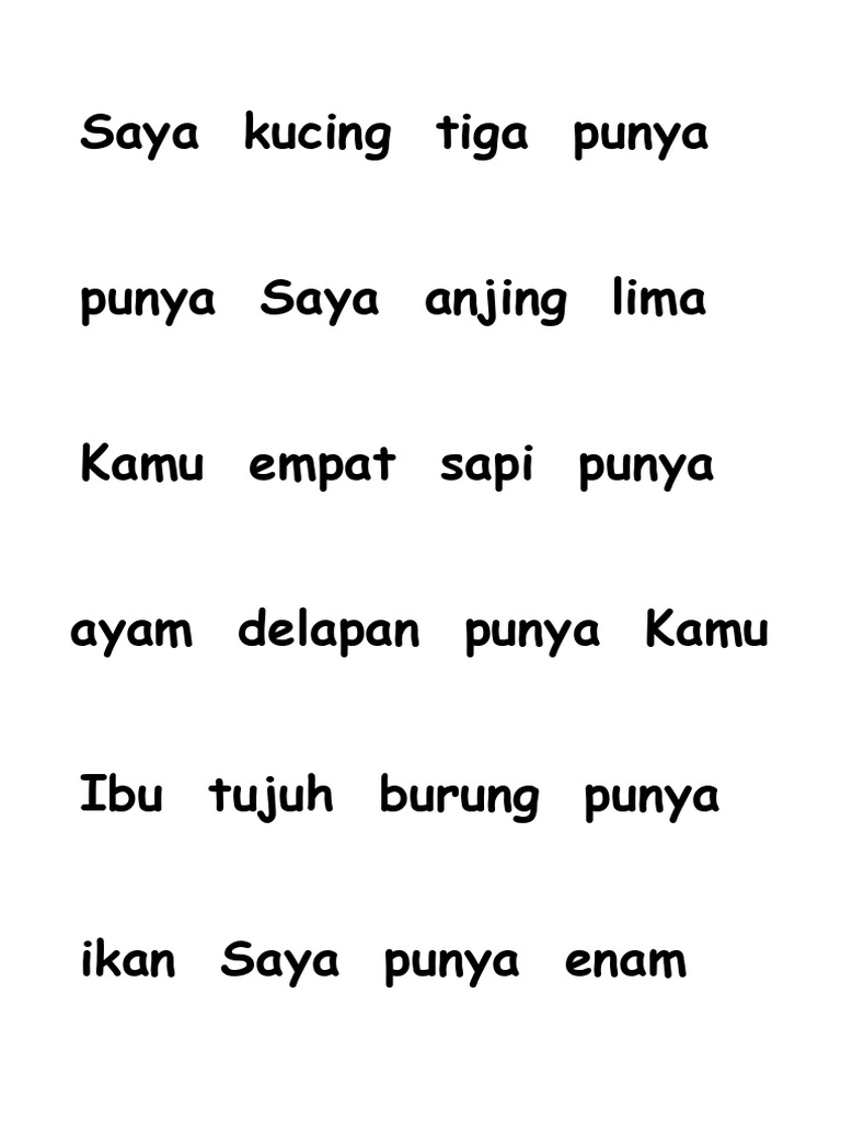 Rangkai Kalimat Punya | PDF