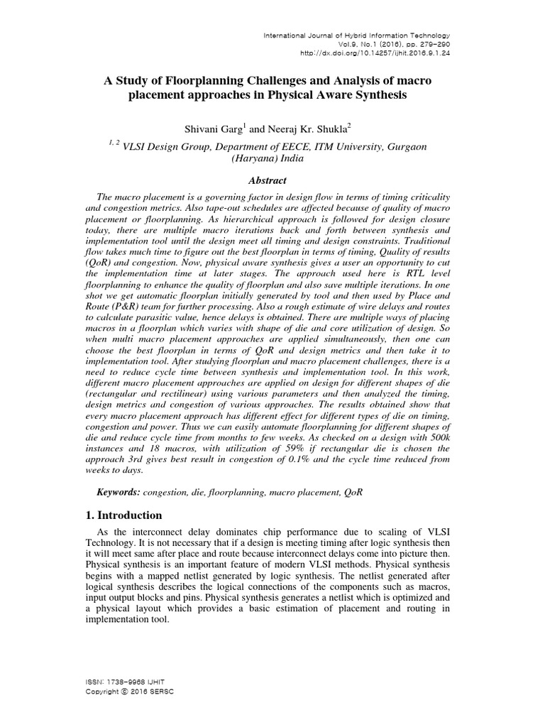 Physical Aware Synthesis and Floorplan Challenges | PDF | Logic ...
