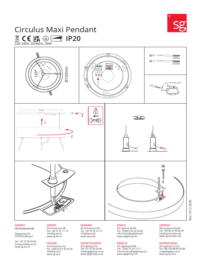 Circulus Maxi Pendant - User Manual | PDF