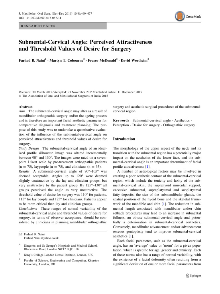 Submental-Cervical Angle Study | PDF | Quartile